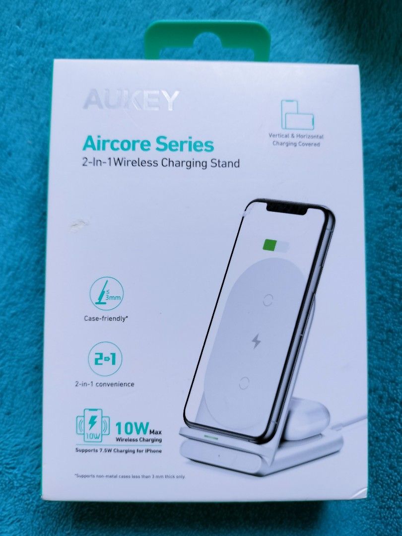 Aukey aircore 2 in 1 wireless charging stand, Mobile Phones & Gadgets, Mobile & Gadget ...