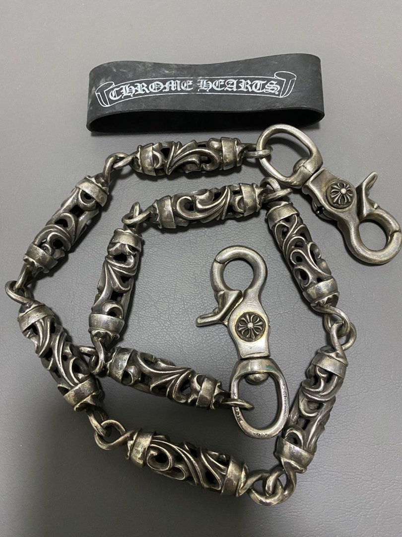 Authentic Chrome Hearts Long Roller Wallet Chain, 男裝, 手錶及配件, 珠寶 - Carousell