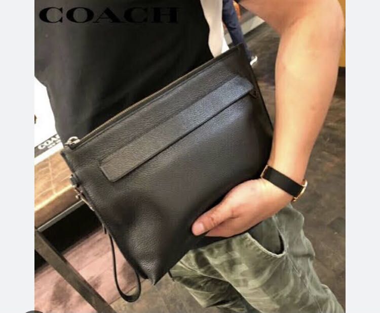 Authentic Coach Carryall Pouch, Men's Fashion, Bags, Belt bags, Clutches and Pouches on Carousell