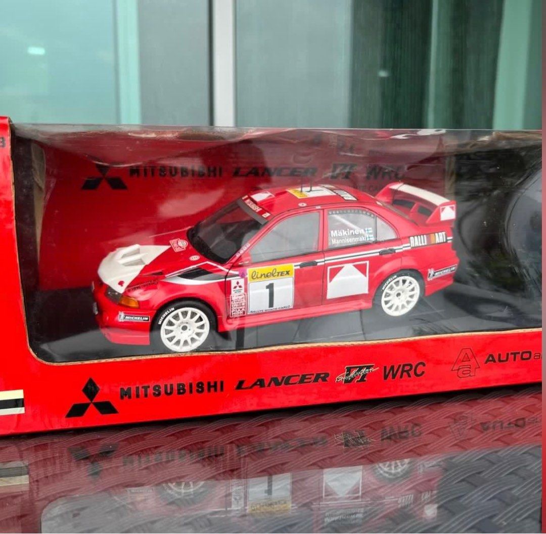Autoart Mitusbishi Lancer Evolution VI TME WRC 1/18, Hobbies & Toys ...