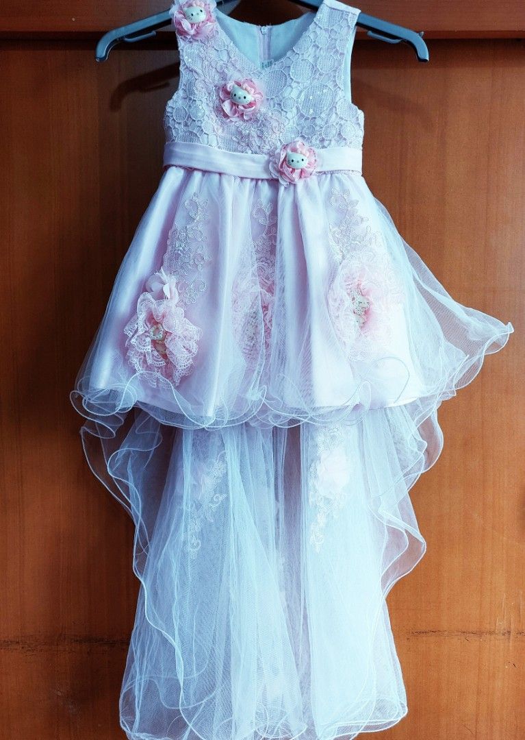 Baby pink kid's long back gown, Babies & Kids, Babies & Kids Fashion on ...