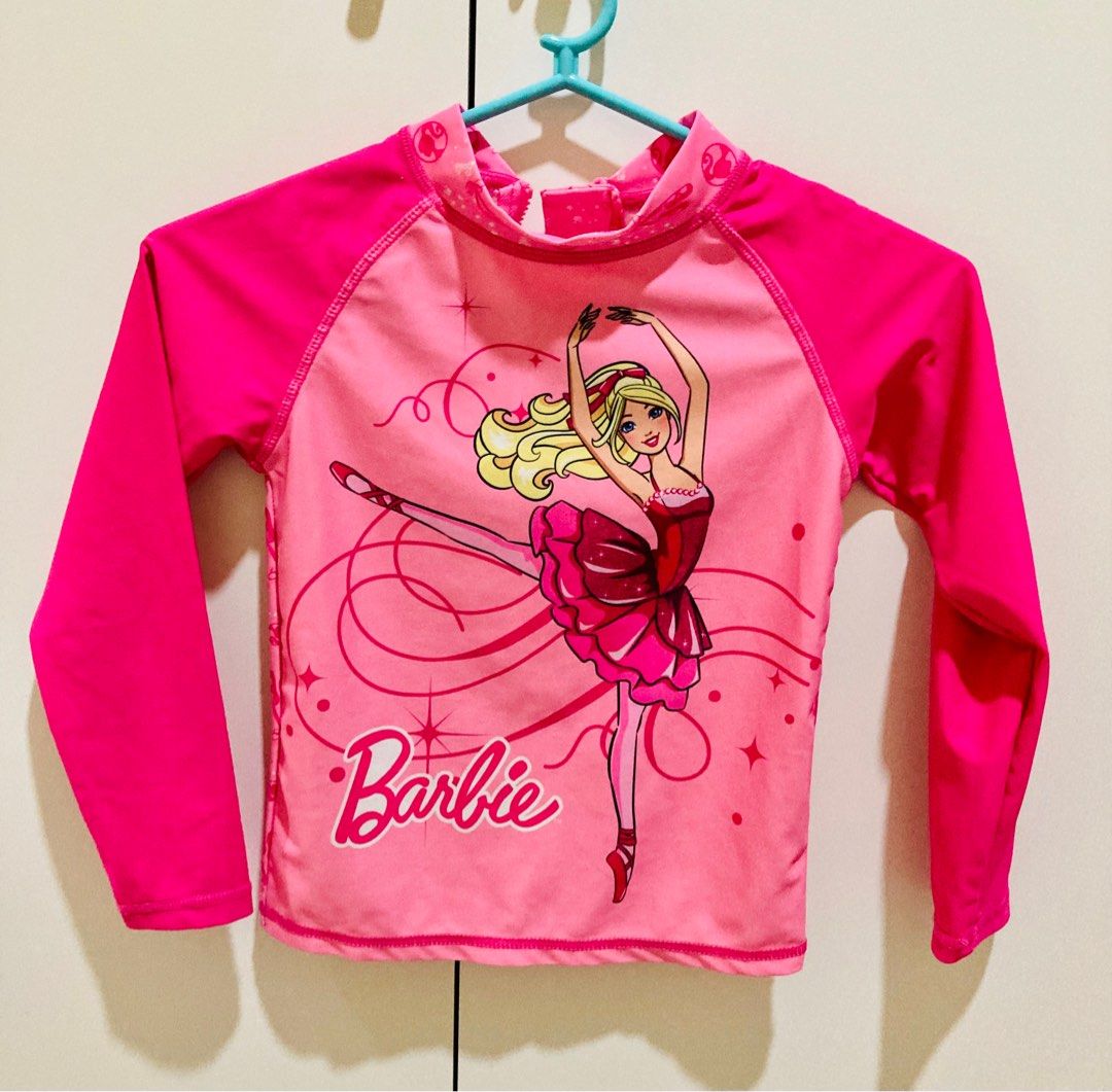 Barbie rashguard, Babies & Kids, Babies & Kids Fashion on Carousell