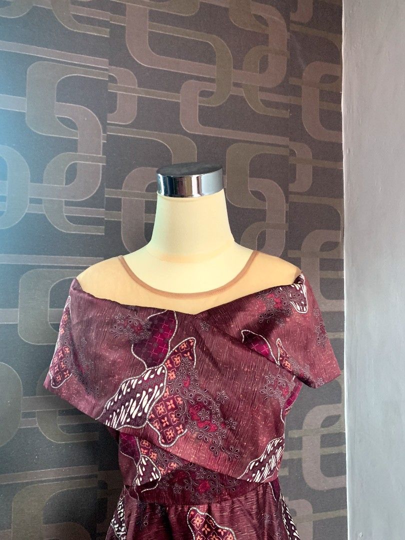 Batik Dress Sabrina, Fesyen Wanita, Muslim Fashion, Gaun di Carousell