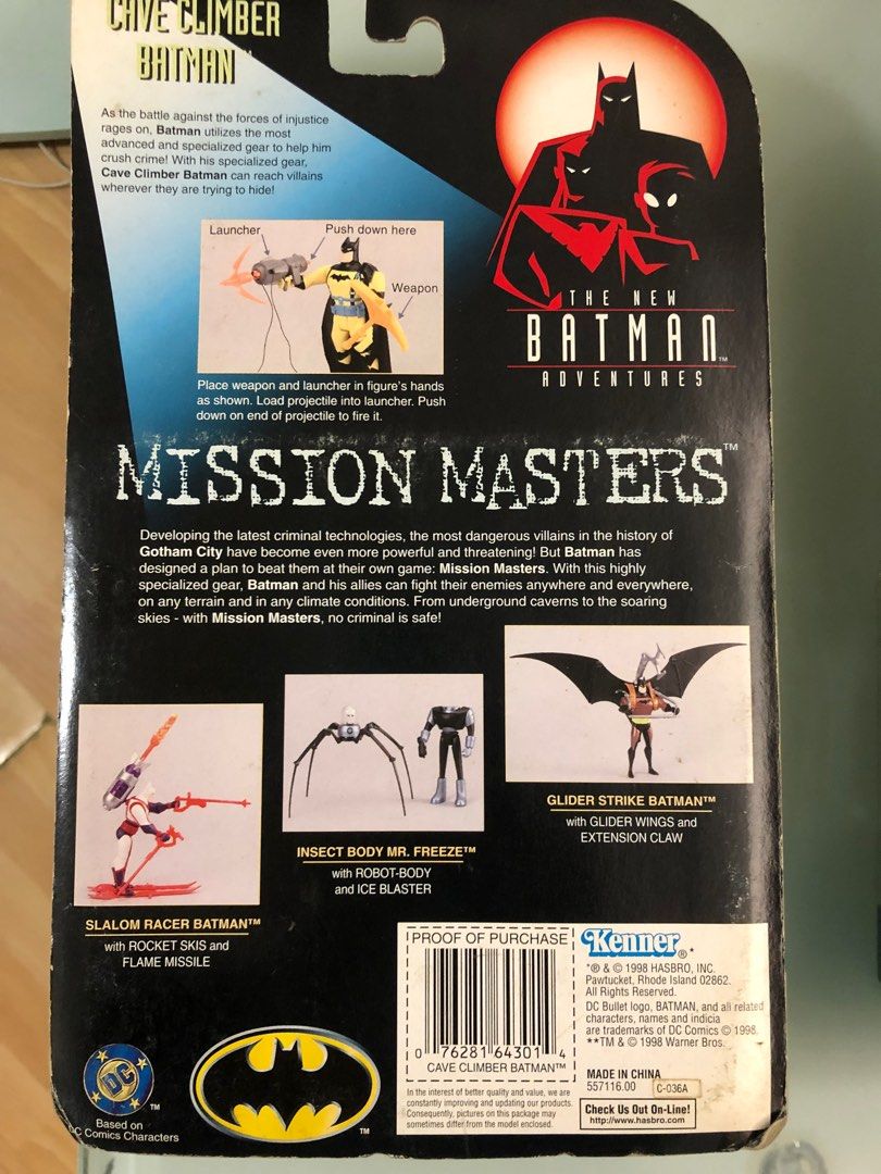 Batman Figure Cave Climber Batman the New Batman Adventures Kenner 1998 ...
