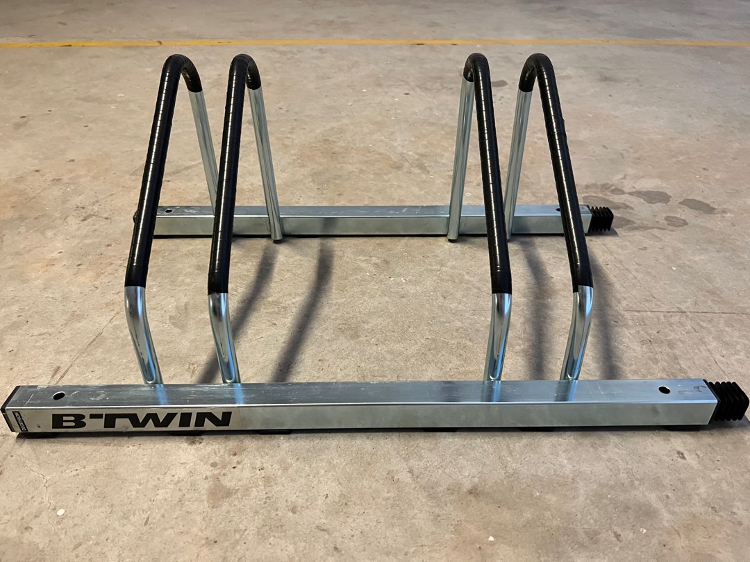 Bike Storage Rack Btwin Metal 2-Bike Modular - Silver (Decathlon ...