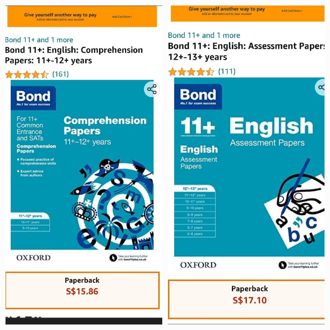 Bond English & Comprehension, Hobbies & Toys, Books & Magazines ...