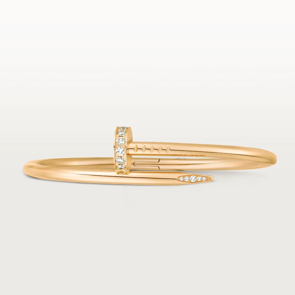 Cartier Juste En Clou Bracelet (Yellow Gold, Diamonds), Luxury ...