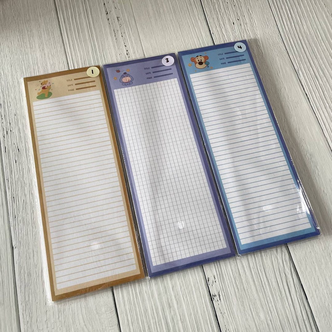 Cartoon Long Note Pad, Hobbies & Toys, Stationery & Craft, Stationery ...