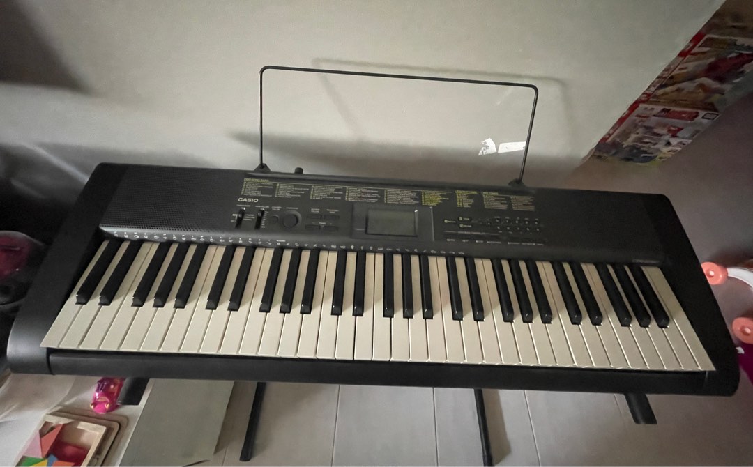 Casio Keyboard with stand, Hobbies & Toys, Musical Instruments on Carousell