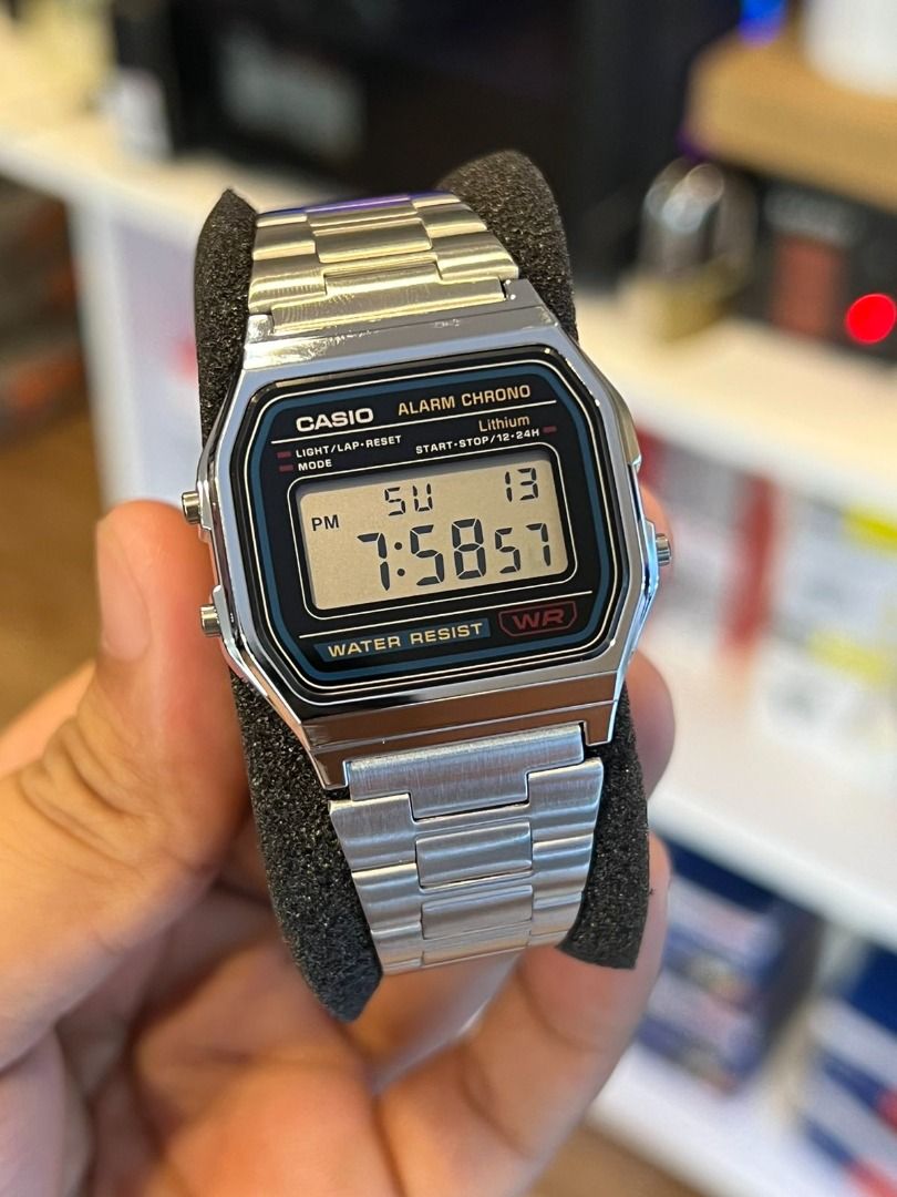 CASIO Vintage Digital Alarm Chrono Unisex Watch A158WA-1 / Legit Casio ...