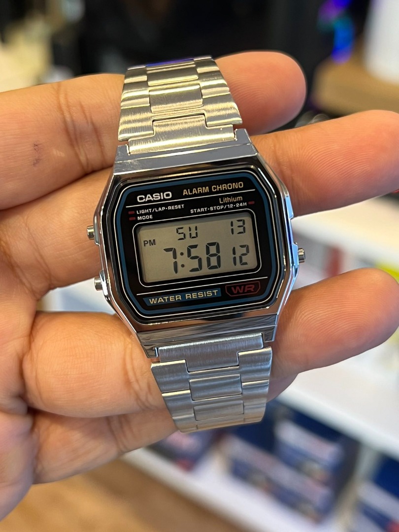 CASIO Vintage Digital Alarm Chrono Unisex Watch A158WA-1 / Legit Casio ...