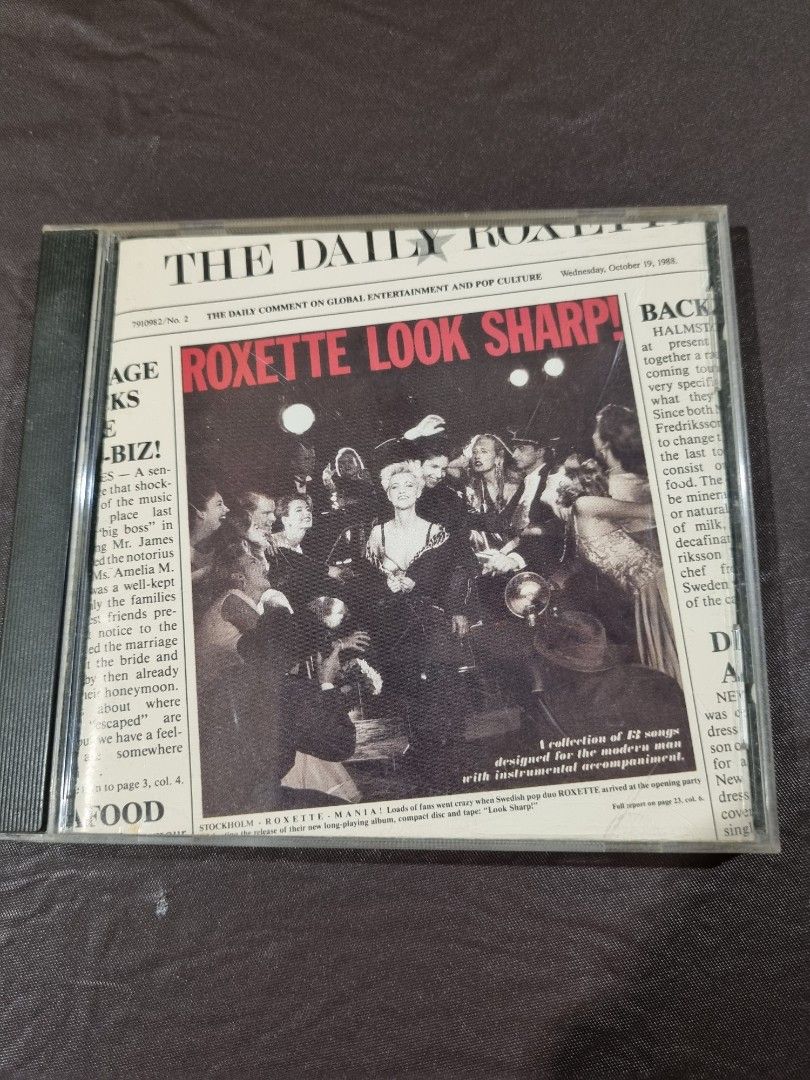 CD Roxette Look Sharp, Hobbies & Toys, Music & Media, CDs & DVDs on Carousell