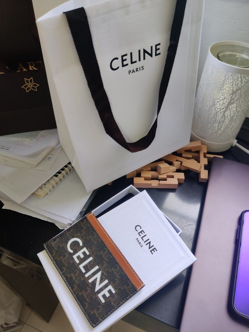 Celine CARD HOLDER IN TRIOMPHE CANVAS WITH CELINE PRINT, Women's Fashion, Bags & Wallets ...
