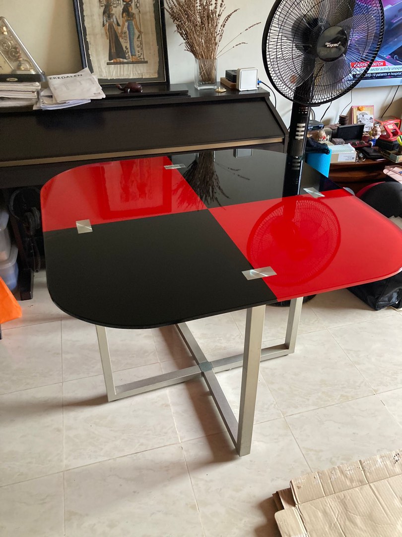 Checkered square table, Furniture & Home Living, Furniture, Tables ...