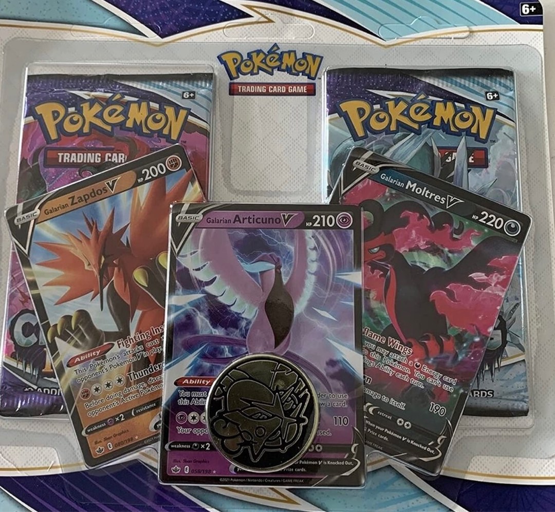 Chilling Reign ETB Legendary Bird Trio Blister, Hobbies & Toys, Toys ...