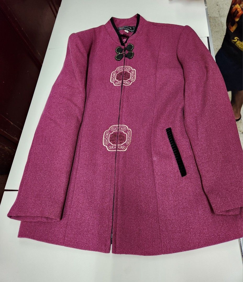 Chinese long sleeve upper coat, Women's Fashion, Dresses & Sets ...
