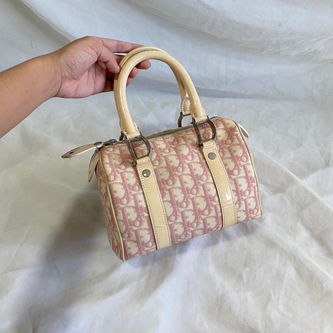 christian dior pink trotter mini boston bag, Luxury, Bags & Wallets on ...