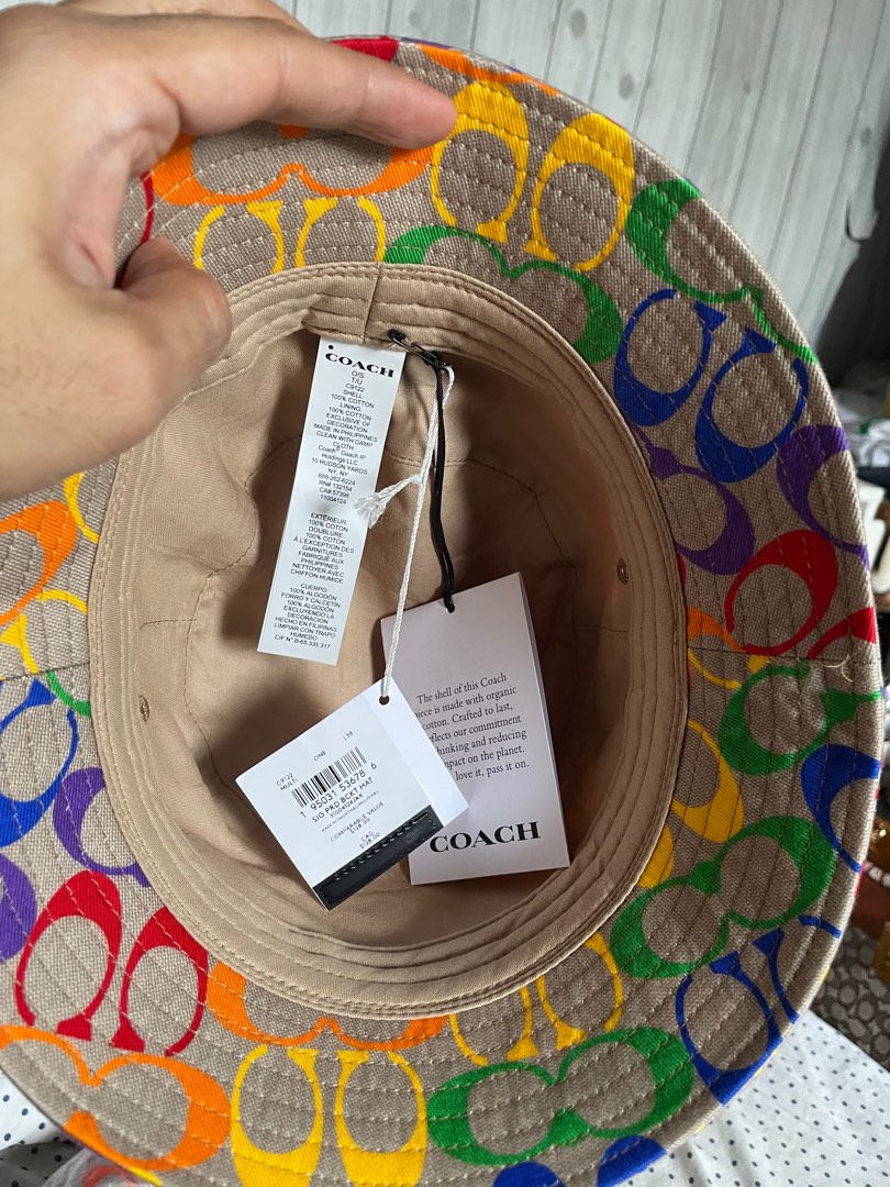 Coach rainbow bucket hat, Women's Fashion, Watches & Accessories, Other ...