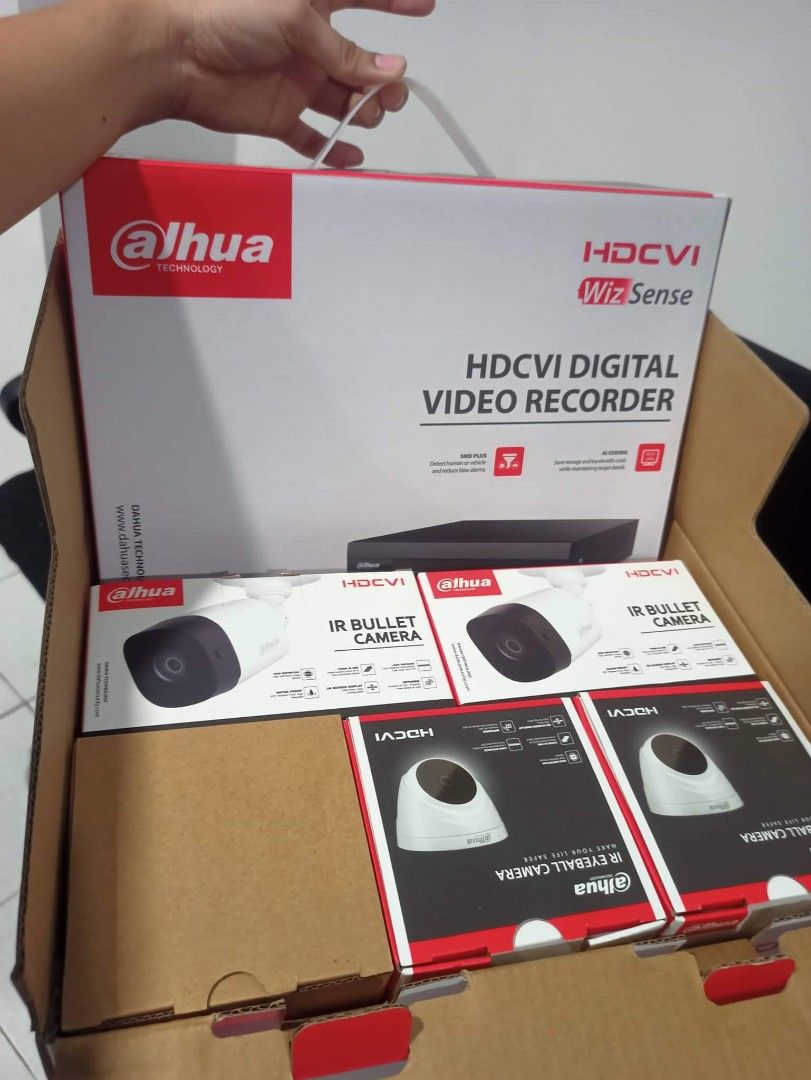 Dahua Wiz Sense 8 Channel Camera Kit 1x AI XVR 4x 2MP Bullet 4x 2MP Turret Plug and Play with ...