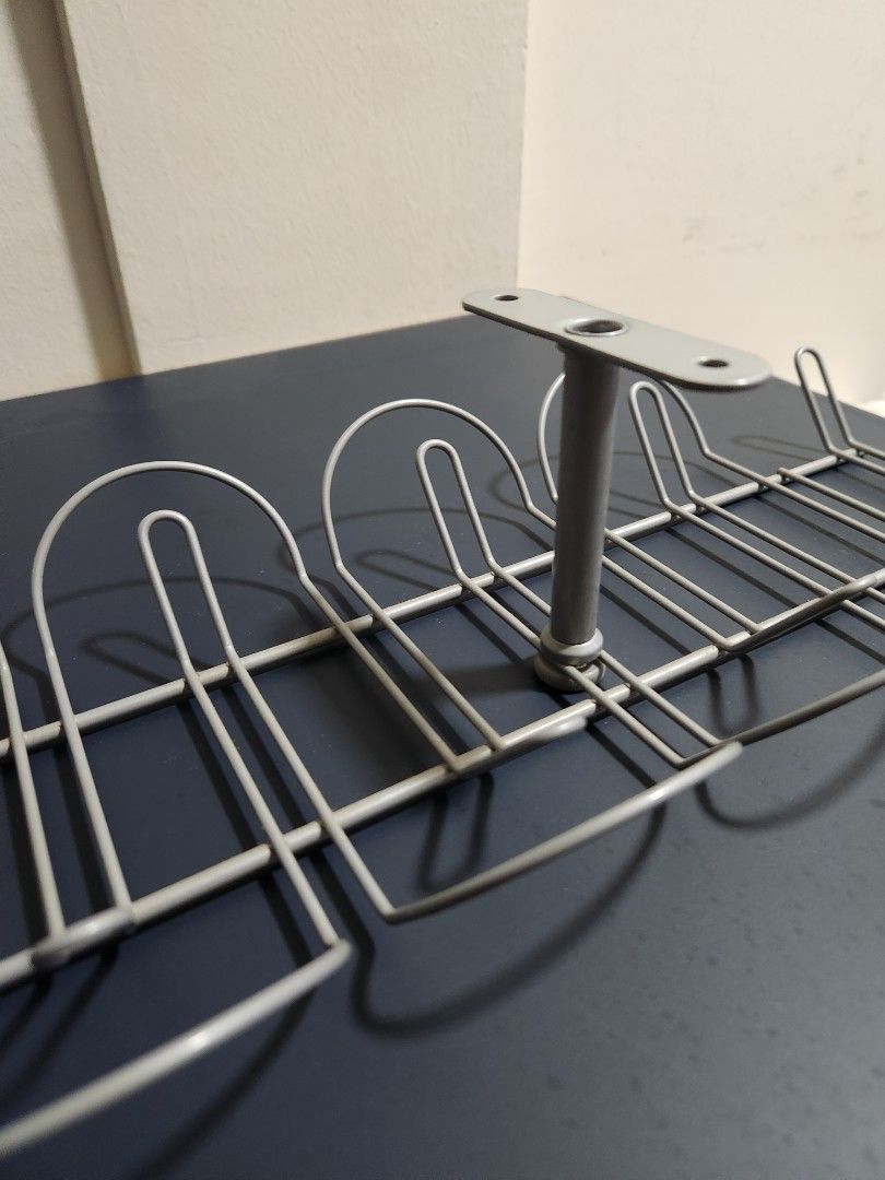 Desktop under table wire rack / Under desk wire grill rack 68cm ...