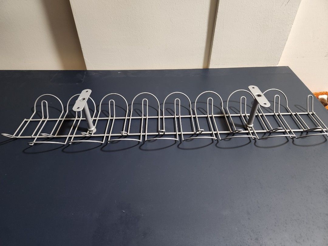 Desktop under table wire rack / Under desk wire grill rack 68cm ...