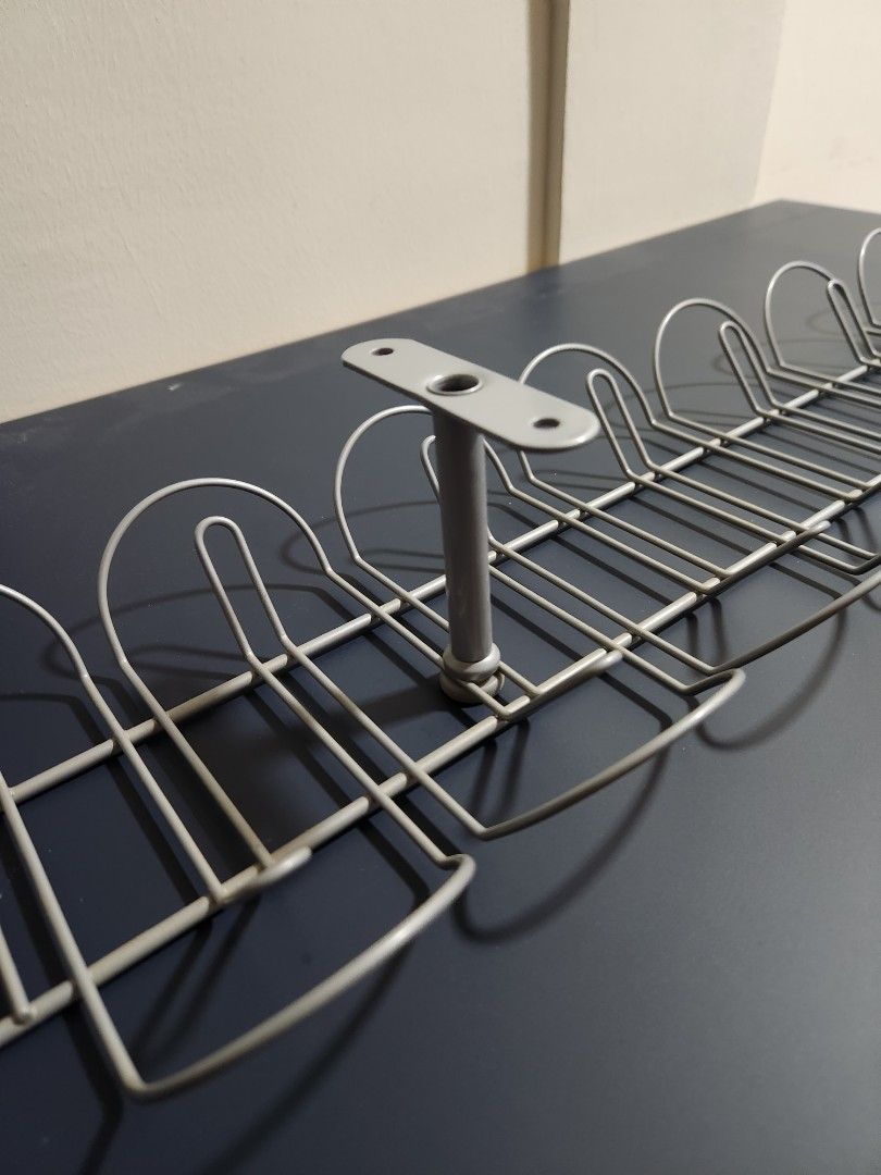 Desktop under table wire rack / Under desk wire grill rack 68cm ...