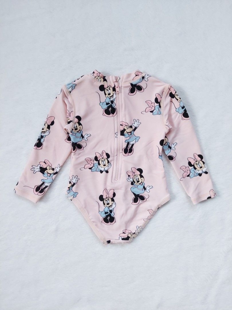 DISNEY Minnie Mouse Long Sleeve Swimsuit, Babies & Kids, Babies & Kids ...