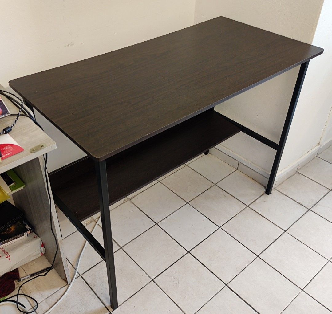 Double Layer Office Table/Study Desk/Computer Desk, Furniture & Home ...