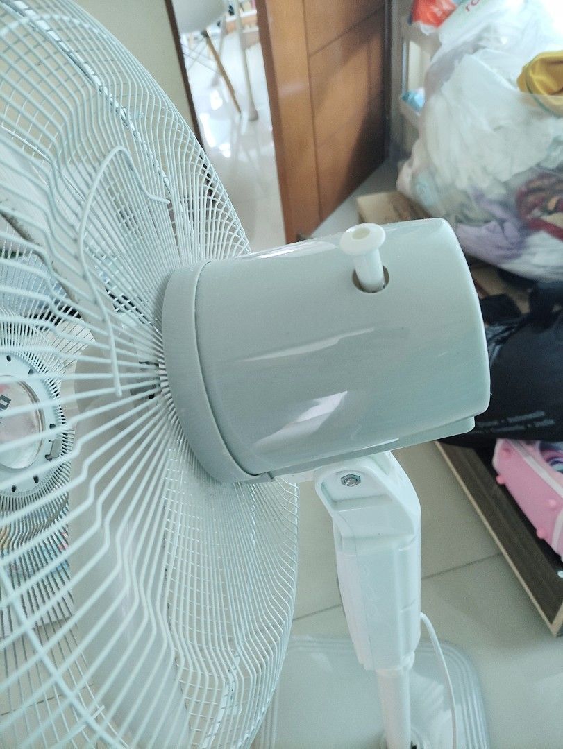 DOWELL 16" STAND FAN WHITE GRAY ELECTRIC STAND TURBO FAN BANANA BLADE ...