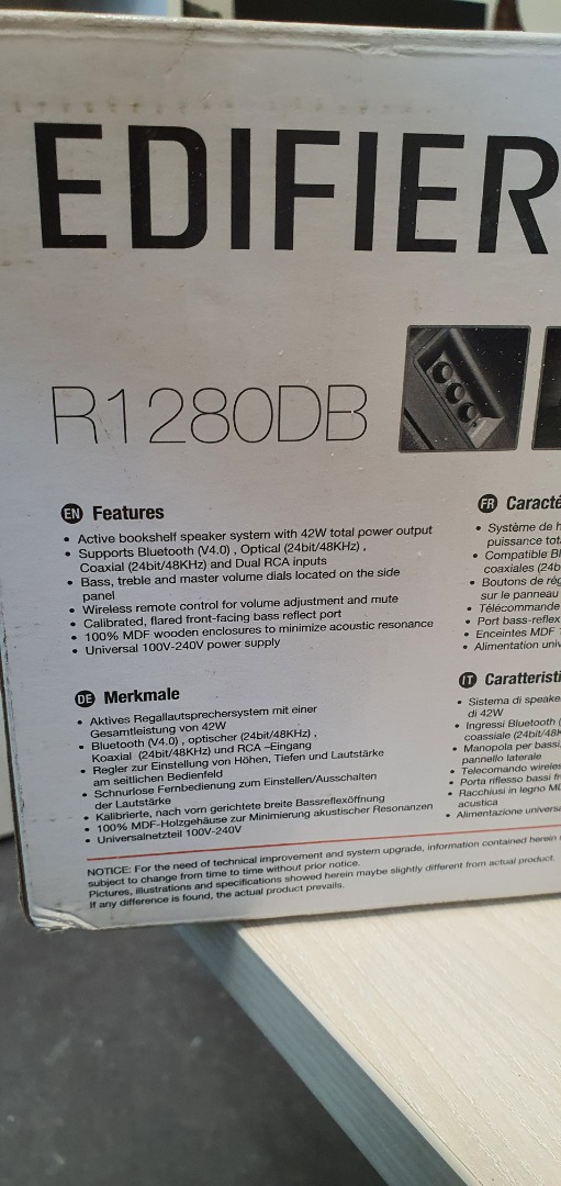 Edifier 1280DB Wooden, Audio, Soundbars, Speakers & Amplifiers on Carousell