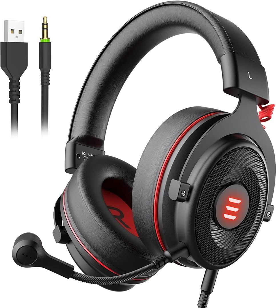 EKSA E900 Pro 7.1 PC Gaming Headset with Mic - PS4 PS5 Headsets with ...