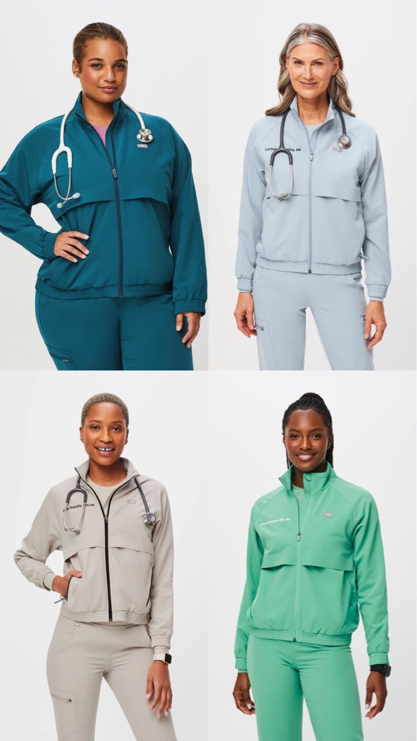 Figs Scrub Jacket Women, Women's Fashion, Coats, Jackets and Outerwear ...