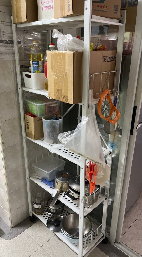 Foldable Metal Rack with roller, Furniture & Home Living, Furniture ...