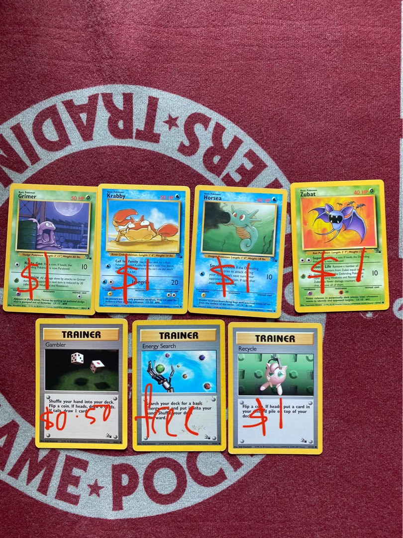 [Fossils] Vintage Pokemon Cards, Hobbies & Toys, Toys & Games on Carousell