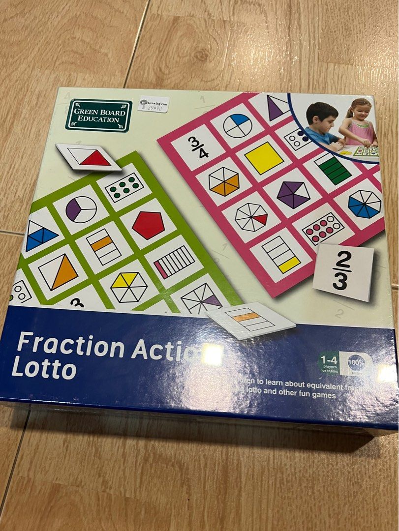 Fraction Action LOTTO board game math, Hobbies & Toys, Toys & Games on ...