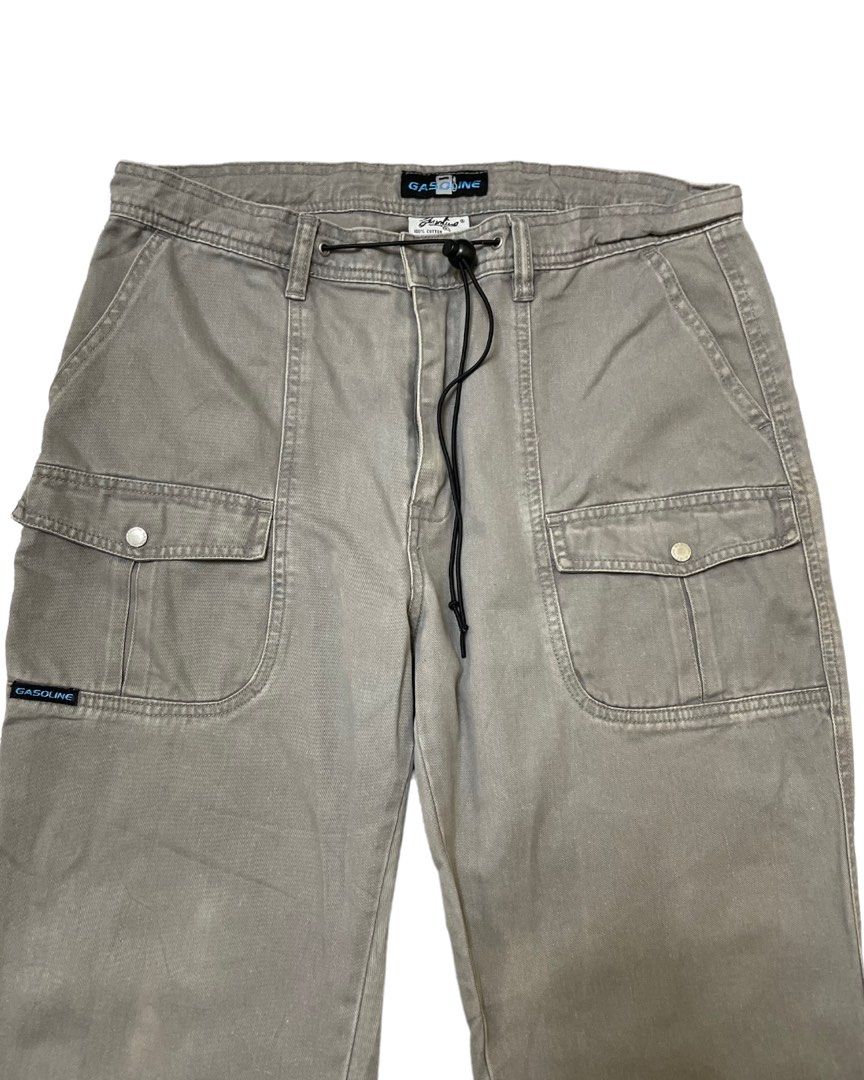 Gasoline Cargo Pants, Men's Fashion, Bottoms, Jeans on Carousell