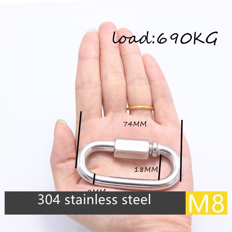 Gear Carabiner Screw Lock Stainless Steel, Sports Equipment, Other ...
