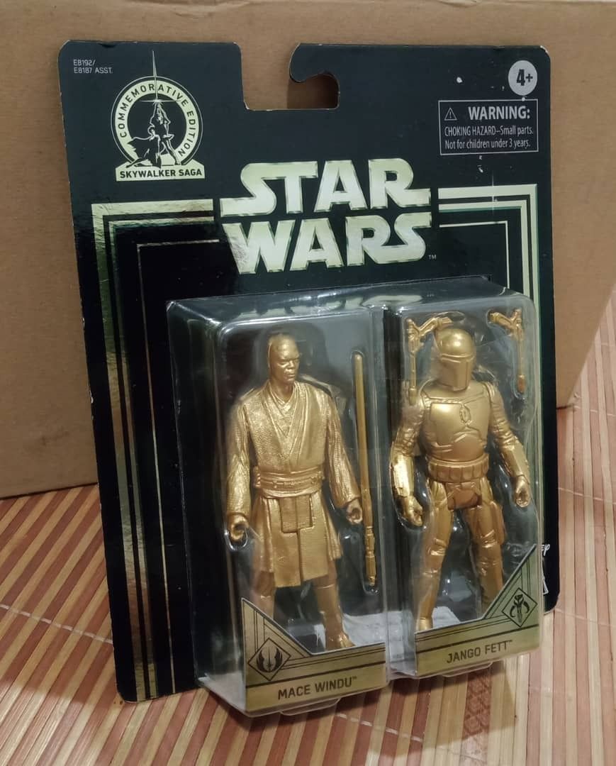 Gold Mace Windu + Jango Fett Commemorative Edition Skywalker Saga ...