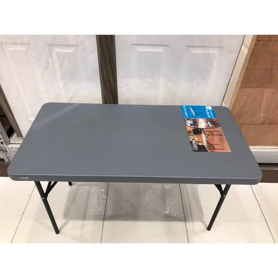 GREY FOLDABLE TABLE 4FT LIFETIME, Furniture & Home Living, Furniture ...