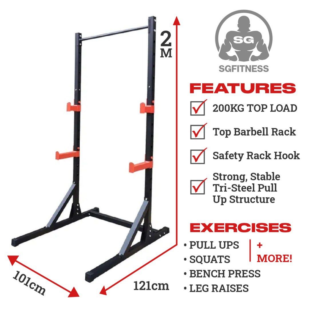 Half Rack / Squat Rack / Power Rack for home gym, Sports Equipment ...