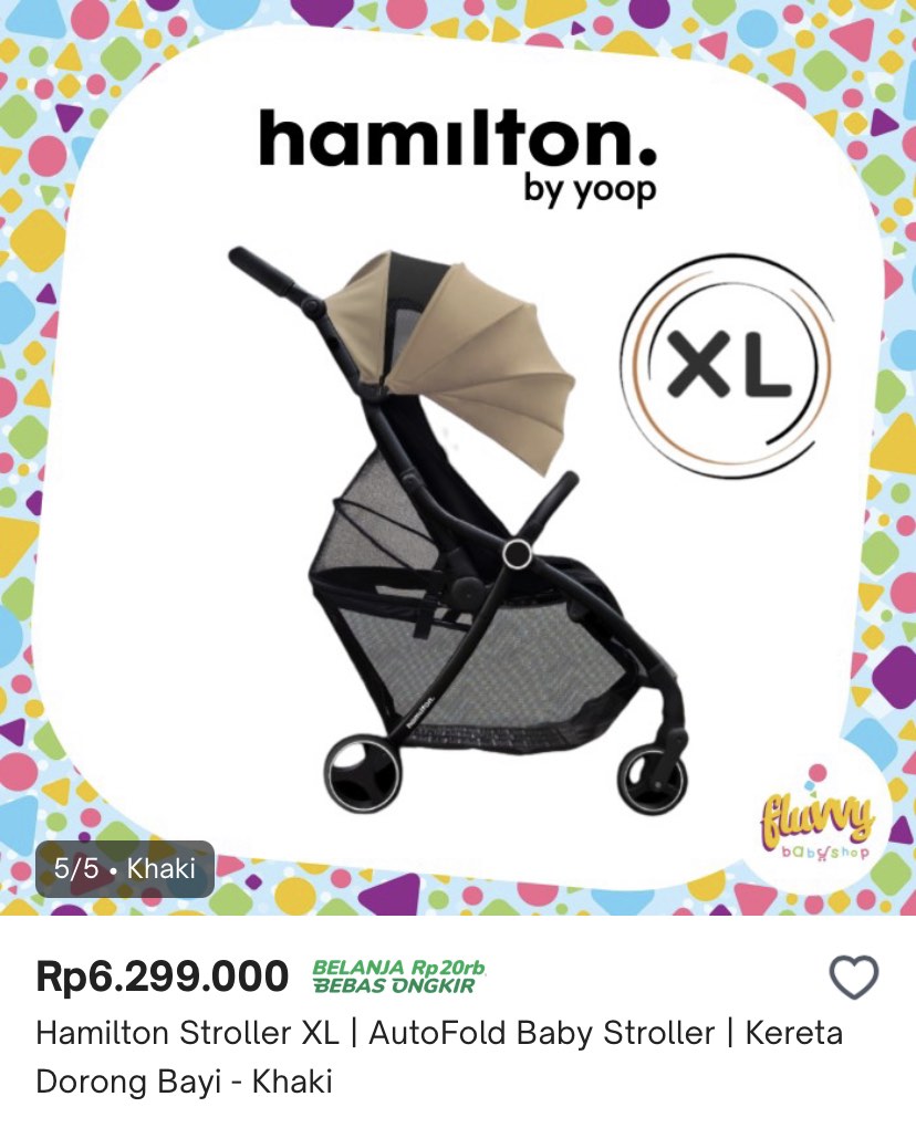 Hamilton Stroller XL ( Auto fold ), Bayi & Anak, Kereta, Kursi Goyang ...
