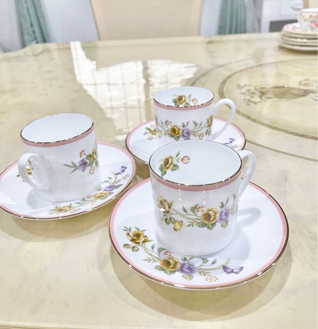 Hanae Mori cup & saucer set, Furniture & Home Living, Kitchenware ...