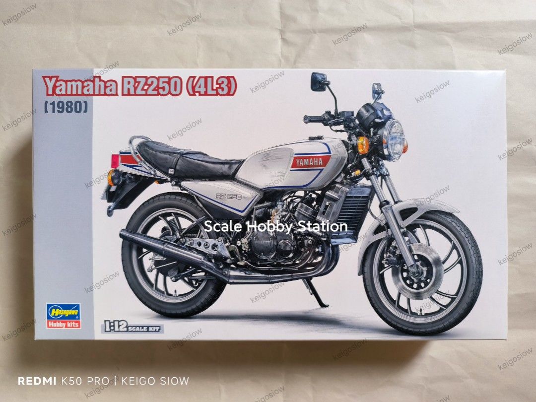 Hasegawa 1:12 Yamaha RZ250 (4L3) (1980), Hobbies & Toys, Toys & Games on Carousell