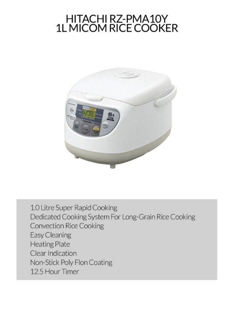 Hitachi Rice Cooker, TV & Home Appliances, Kitchen Appliances, Cookers ...