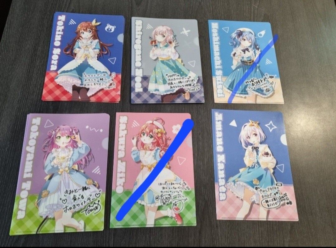 Hololive x Family Mart A5 Files Ookami Mio Shirakami Fubuki Tokoyami Towa Nakiri Ayame Omaru ...