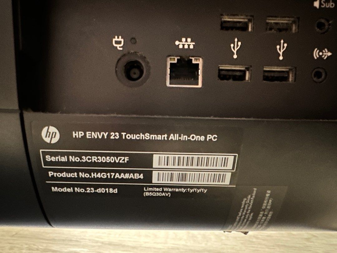 HP Envy 23 All-in-one Touchsmart Desktop PC, Computers & Tech, Desktops ...