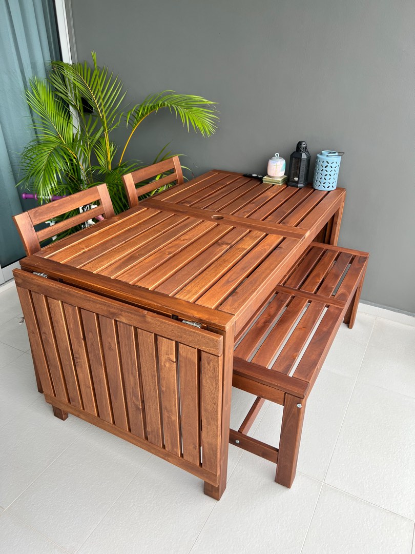 IKEA Applaro Outdoor Dining Set, Furniture & Home Living, Furniture ...