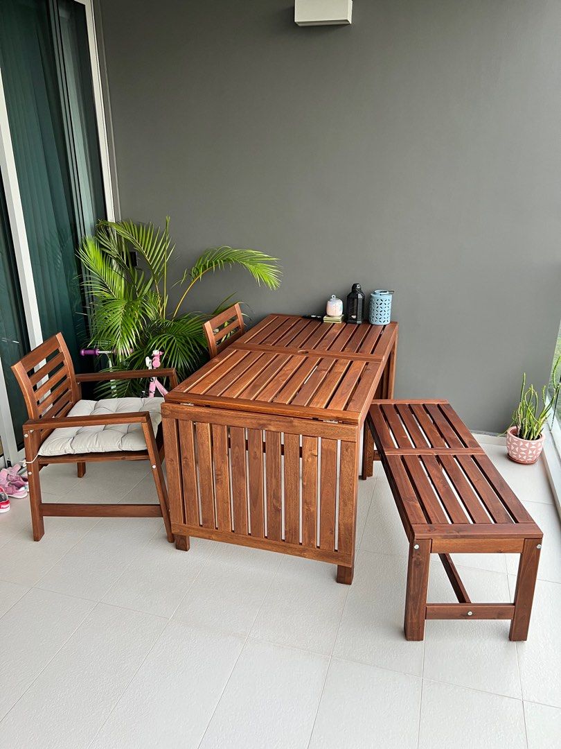 IKEA Applaro Outdoor Dining Set, Furniture & Home Living, Furniture ...