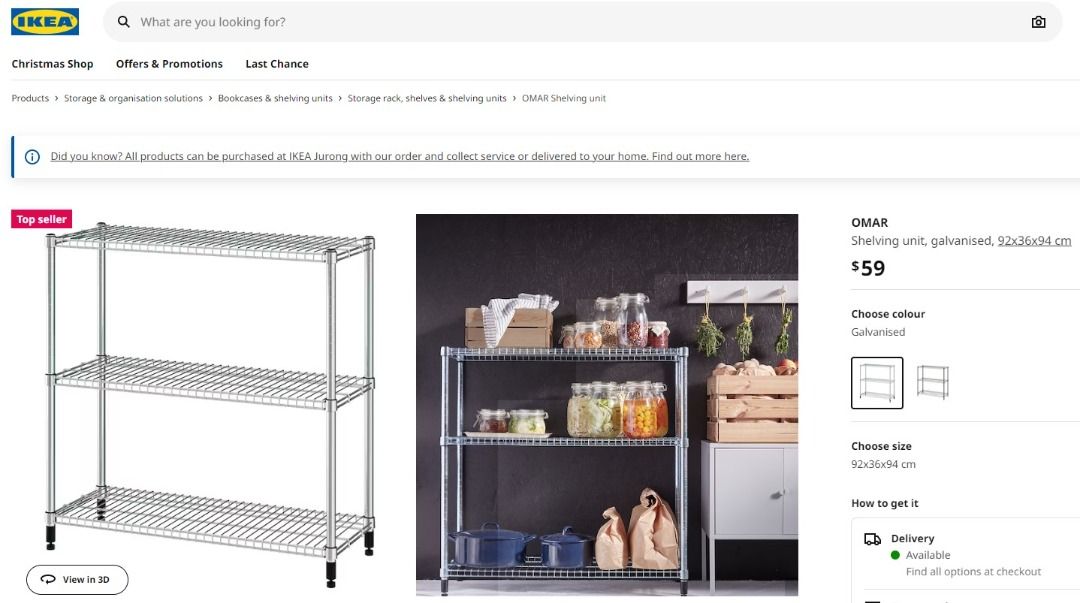 Ikea Omar Rack Shelving Units, Furniture & Home Living, Furniture ...