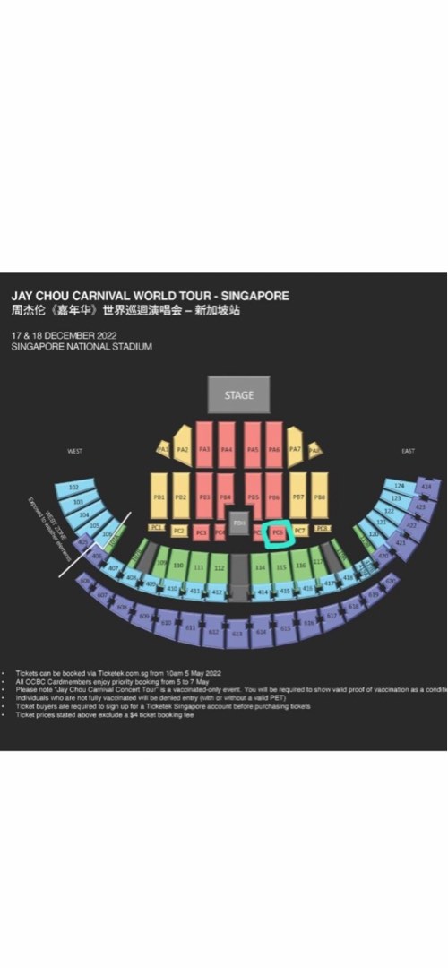 Jay Chou Concert 2022 18/12, Tickets & Vouchers, Event Tickets on Carousell